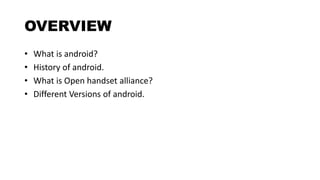 Introduction to android | PPT