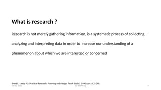 Study plan and Project management (BCBR) by Dr. Alisha Raj | PPT