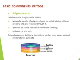 transdermal drug delivery system | PPTX