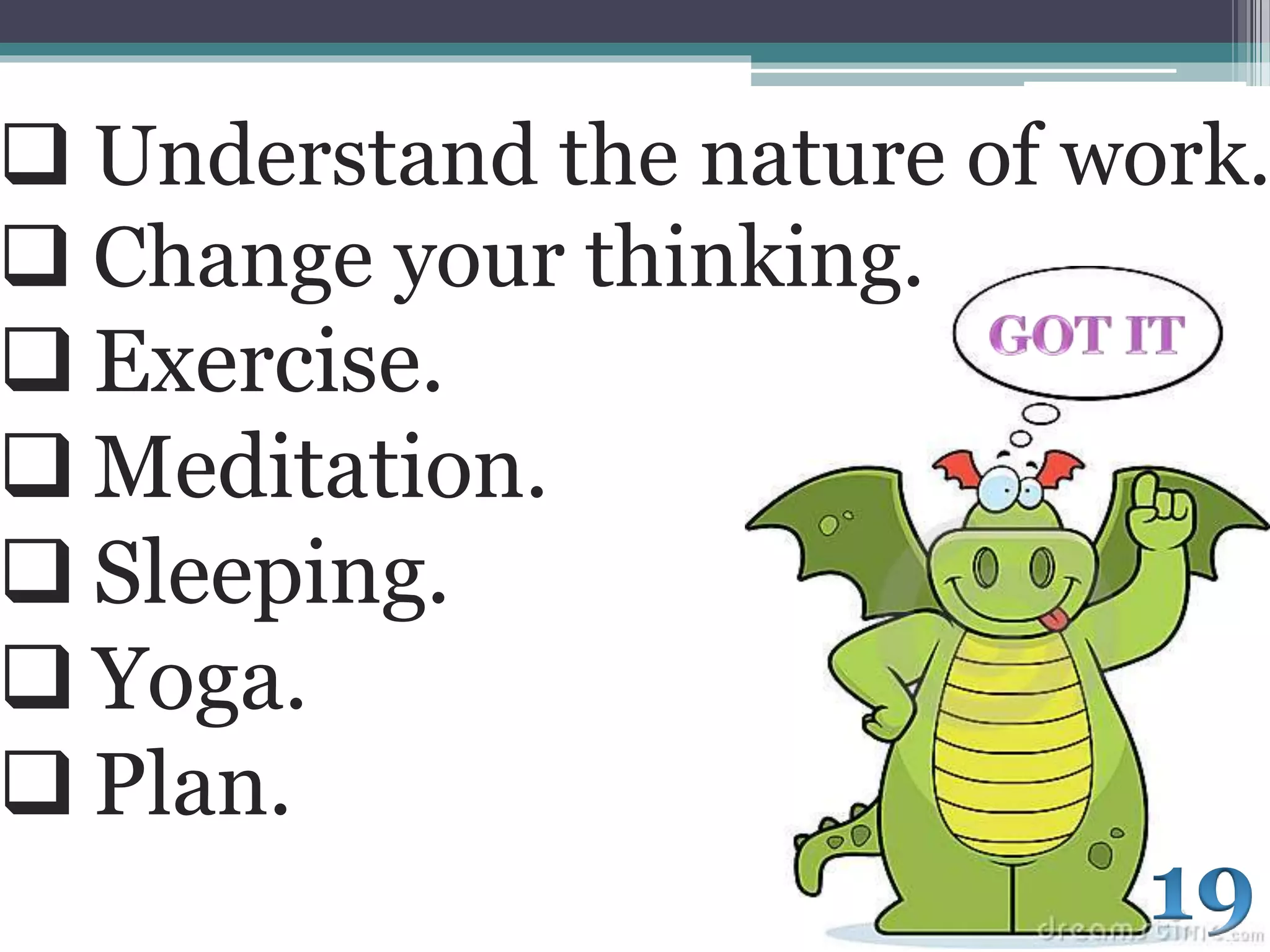 Stress Management (causes of stress n how to manage them) by Sukant ...