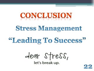 Stress Management (causes of stress n how to manage them) by Sukant ...