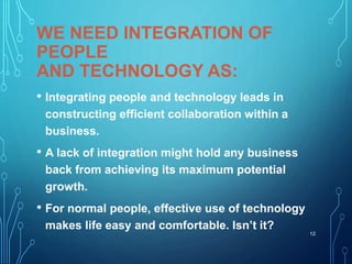 INTEGRATION OF PEOPLE AND TECHNOLOGY | PPTX