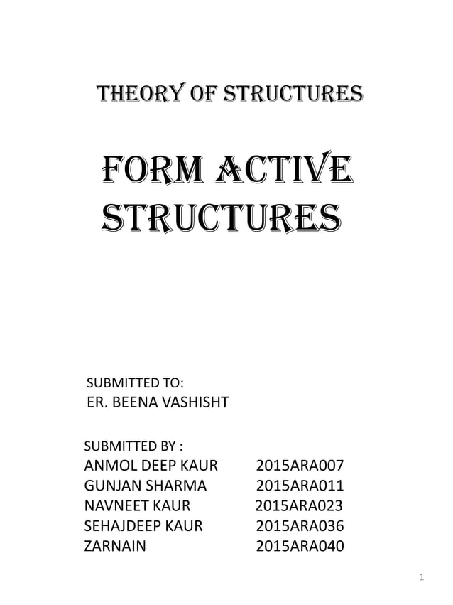 Form active structure system (1) | PDF