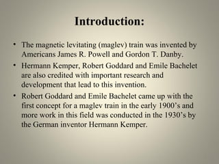 Magnetic Levitating train | PPT