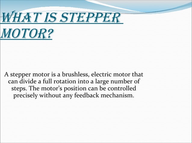 stepper motor | PPT | Computing | Technology & Computing