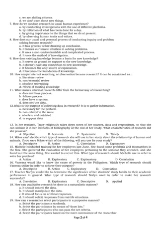 Practical Research Third Quarterly Exam | DOCX