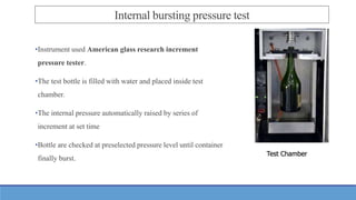 Quality control test for containers and closure Pratik Ghive | PPTX