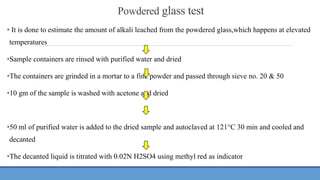Quality control test for containers and closure Pratik Ghive | PPTX