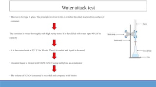 Quality control test for containers and closure Pratik Ghive | PPTX