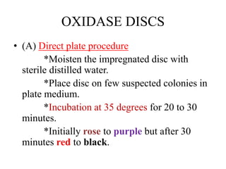 OXIDASE, CATALASE, COAGULASE TESTS.pptx