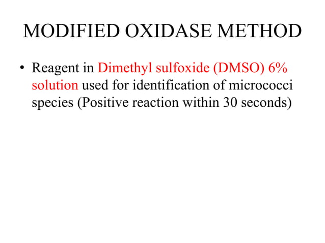 OXIDASE, CATALASE, COAGULASE TESTS.pptx | Chemistry | Science