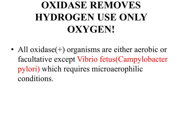 OXIDASE, CATALASE, COAGULASE TESTS.pptx | Chemistry | Science