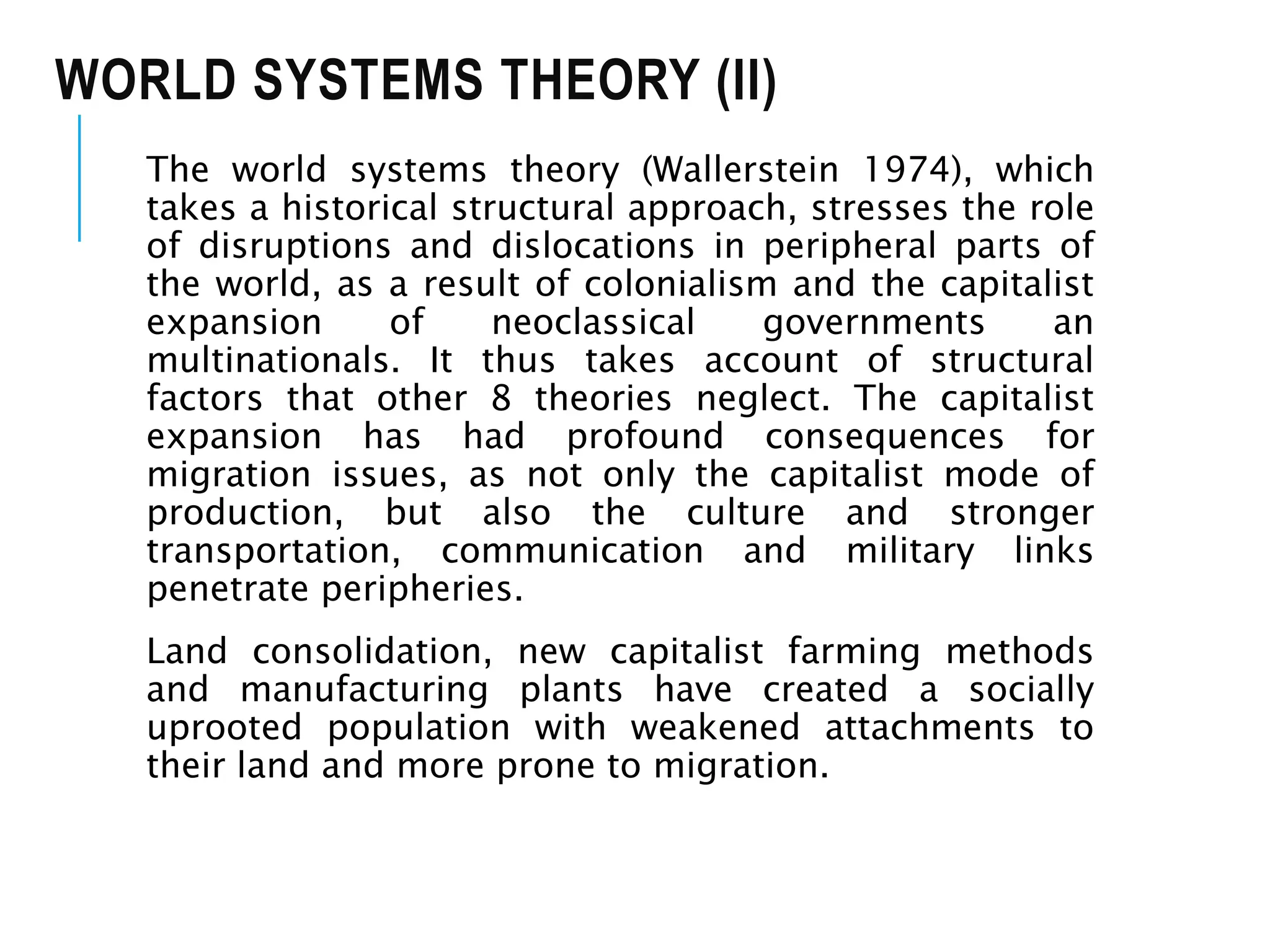 World systems theory and Migration | PPTX