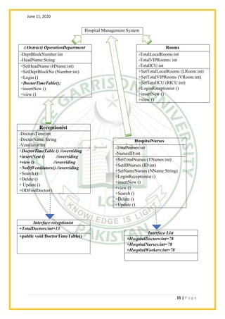 Hospital Management System Documentation Java | PDF
