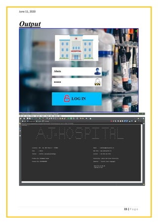 Hospital Management System Documentation Java | PDF