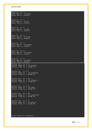Hospital Management System Documentation Java | PDF