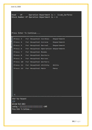 Hospital Management System Documentation Java | PDF