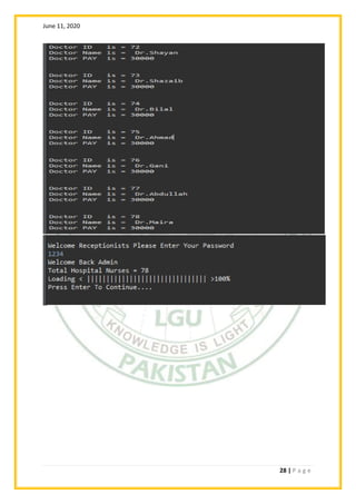Hospital Management System Documentation Java | PDF