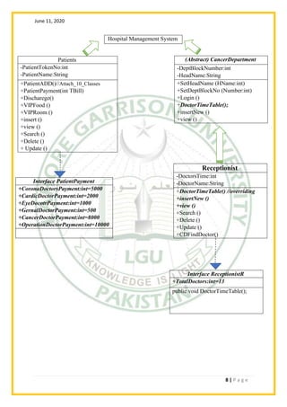 Hospital Management System Documentation Java | PDF