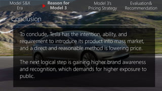 Tesla Model 3 - Pricing Analysis | PPTX