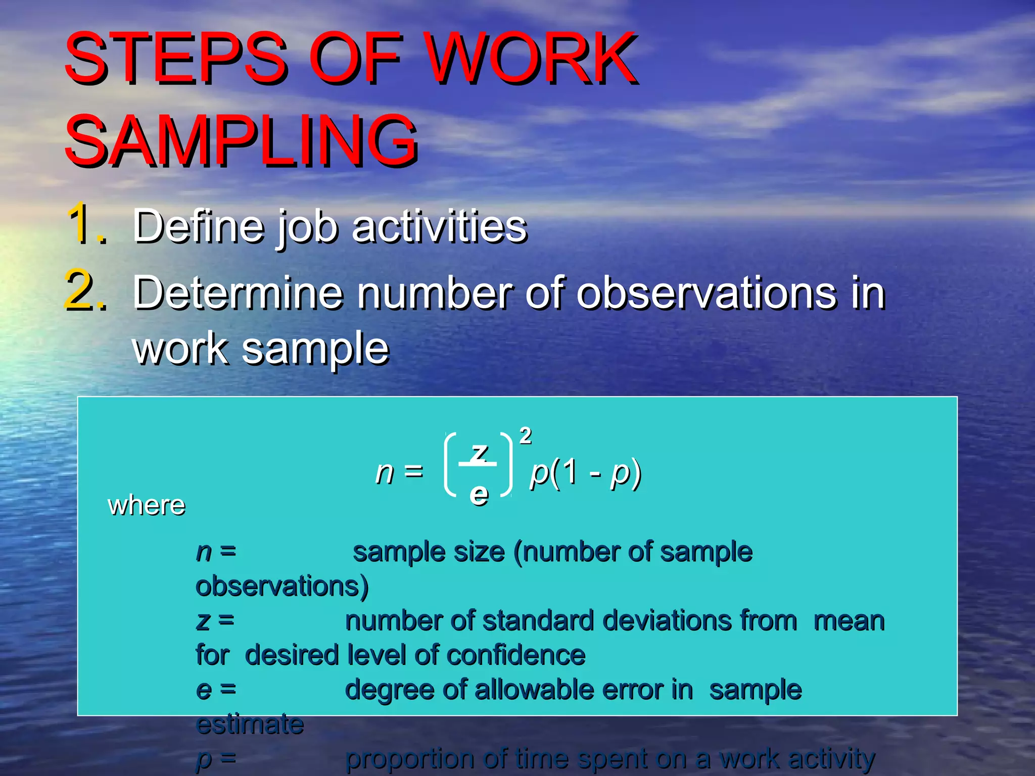 Final pres. work sampling (3) | PPT