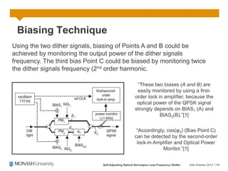 20GHz DQPSK Optical Modulator Electrical Bias Optimiser | PPT