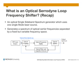 20GHz DQPSK Optical Modulator Electrical Bias Optimiser | PPTX