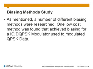 20GHz DQPSK Optical Modulator Electrical Bias Optimiser | PPT