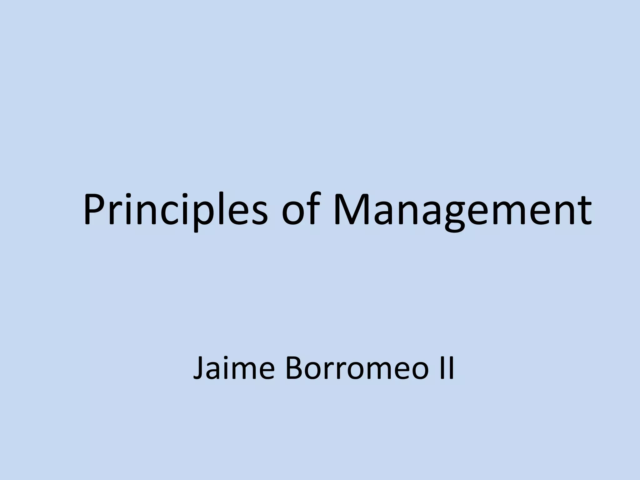 Principles of Management | PPT