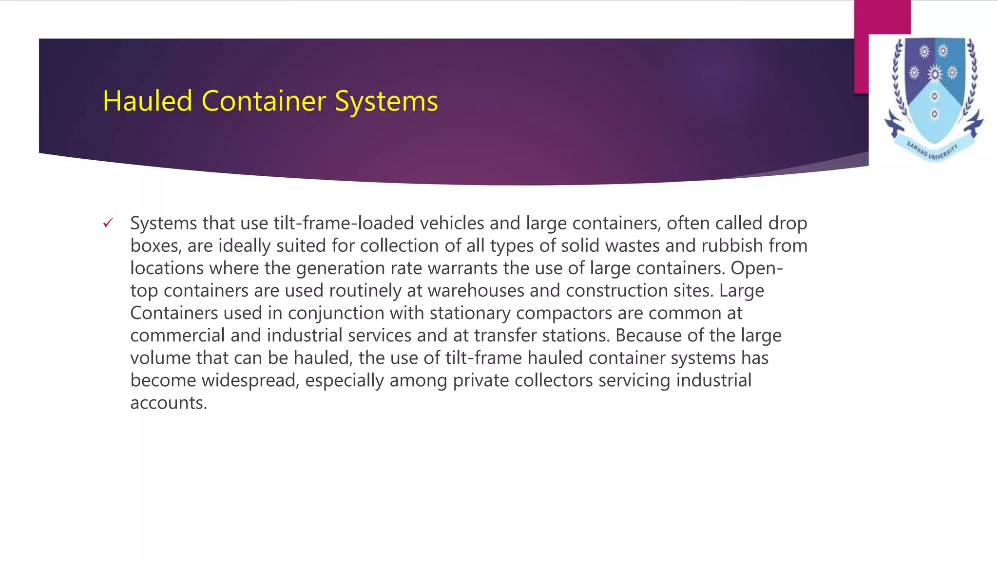waste collection and transportation present | PPTX