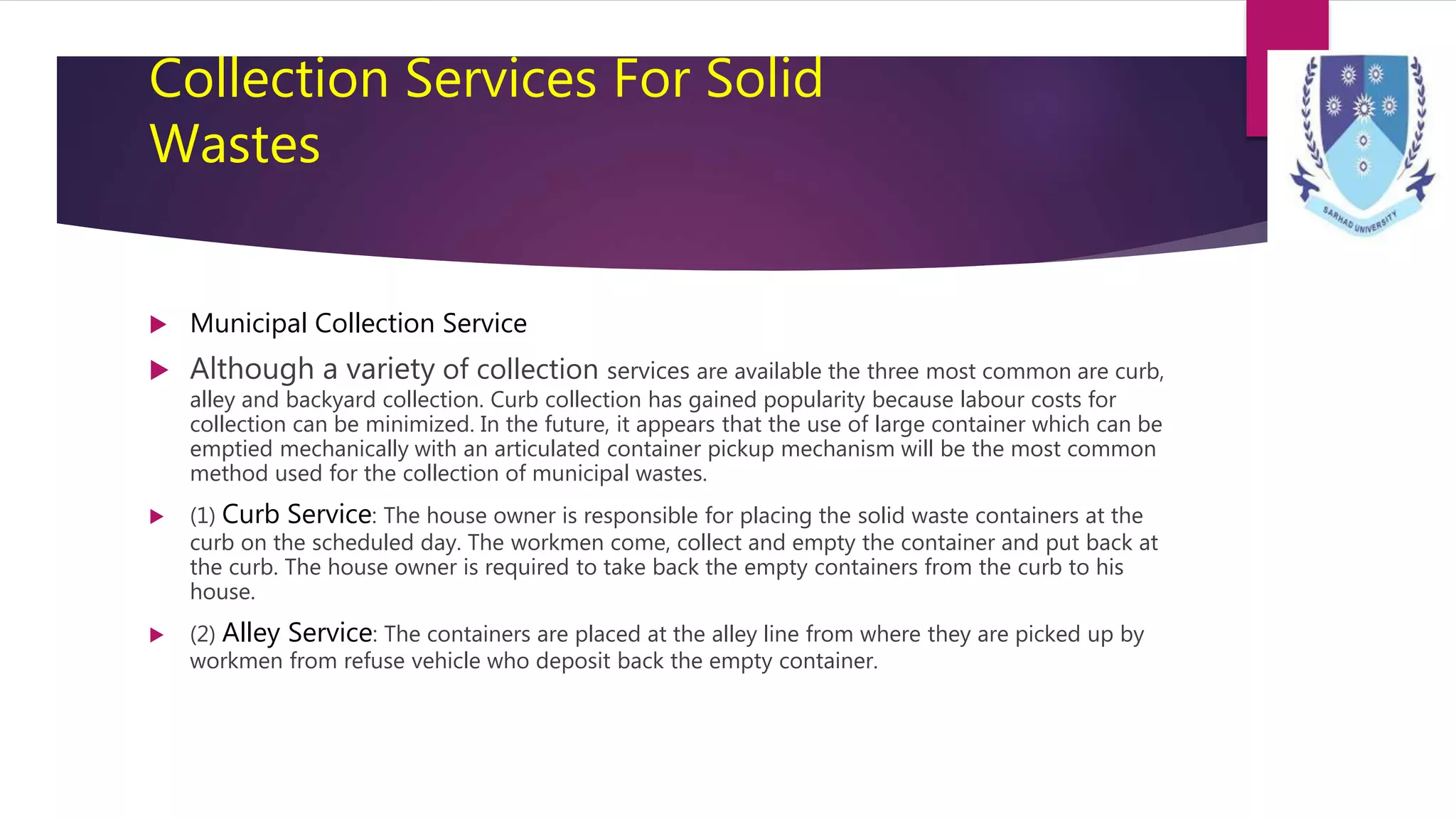 waste collection and transportation present | PPTX