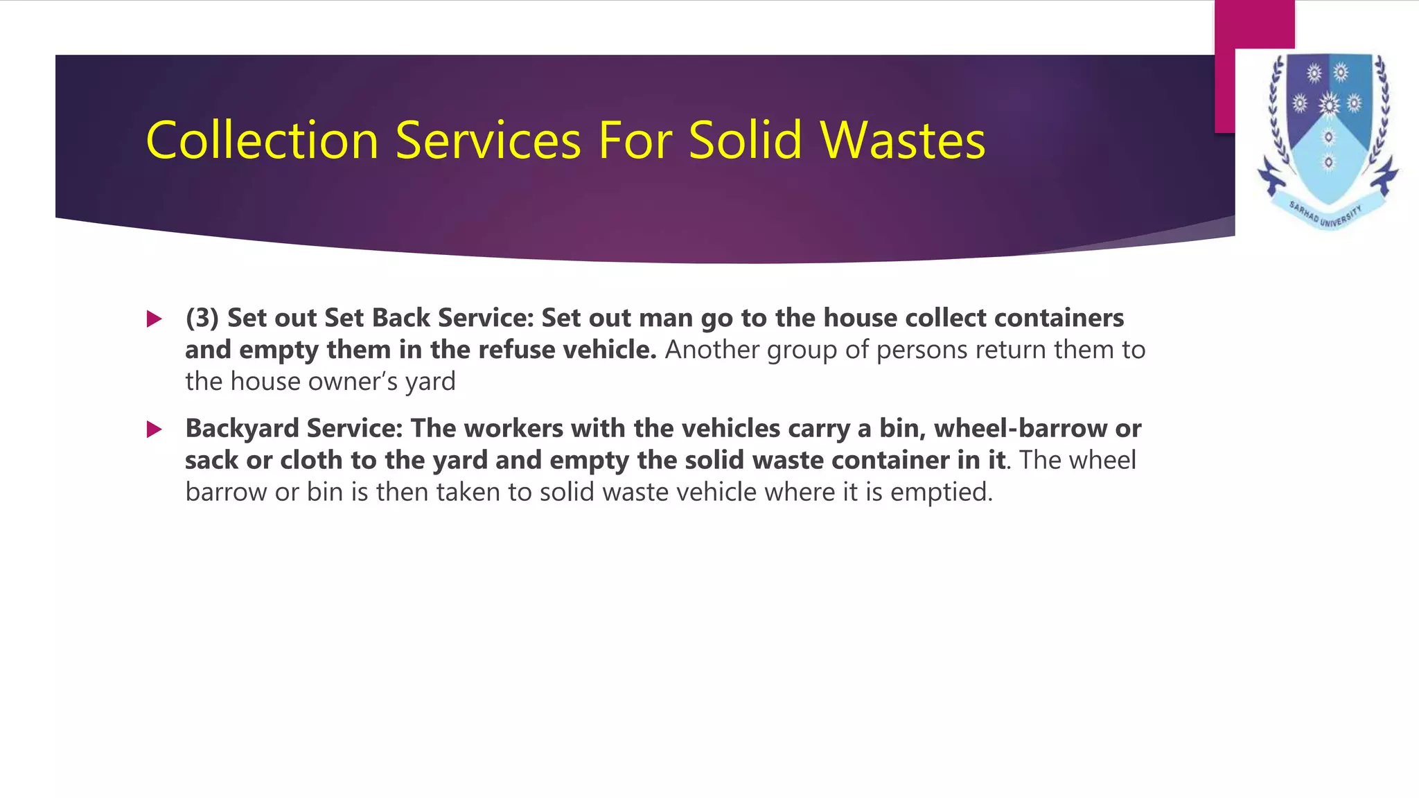 waste collection and transportation present | PPTX