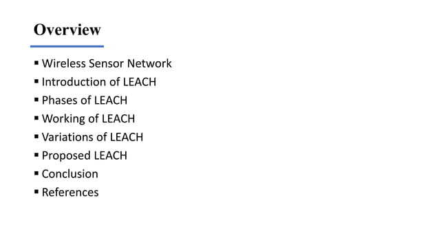 Energy efficient cluster head selection in LEACH protocol | PPTX