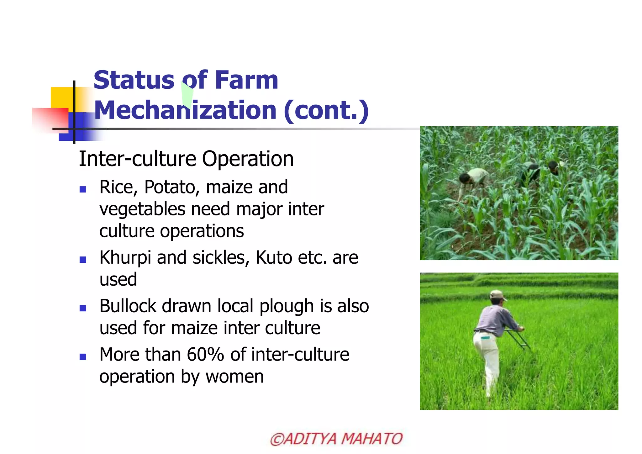 advantage of farm mechanization in Nepal | PPTX | Agriculture | Industries