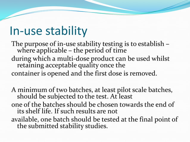 stability tests for pharmaceutical products | PPT