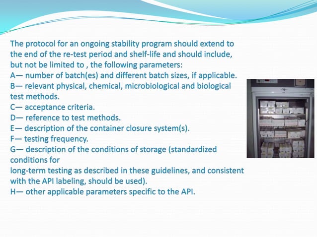 stability tests for pharmaceutical products | PPTX