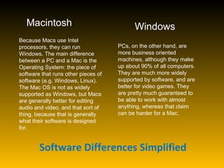 Mac vs. Windows for Art Educators | PPT