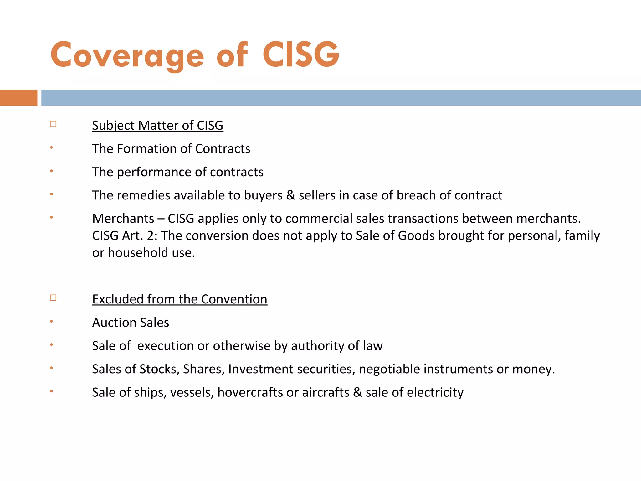 CISG - Contract of Sale of Goods | PPT