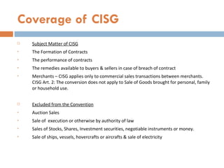 CISG - Contract of Sale of Goods | PPT