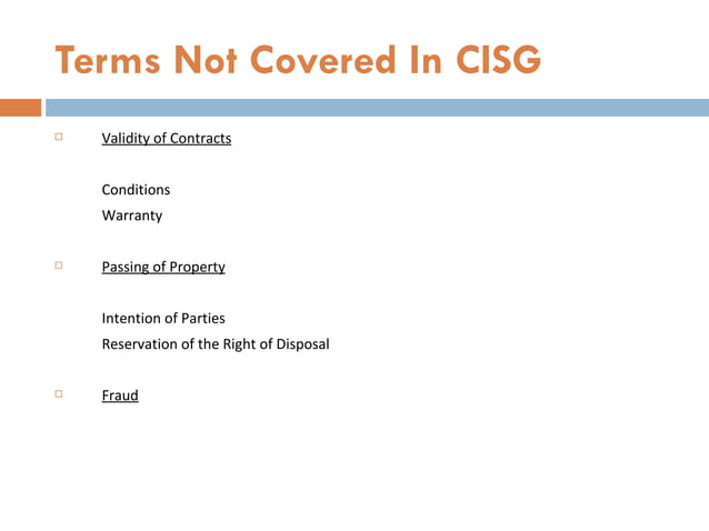 CISG - Contract of Sale of Goods | PPT | Business | Business and Finance