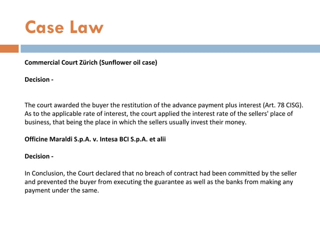 CISG - Contract of Sale of Goods | PPT | Business | Business and Finance