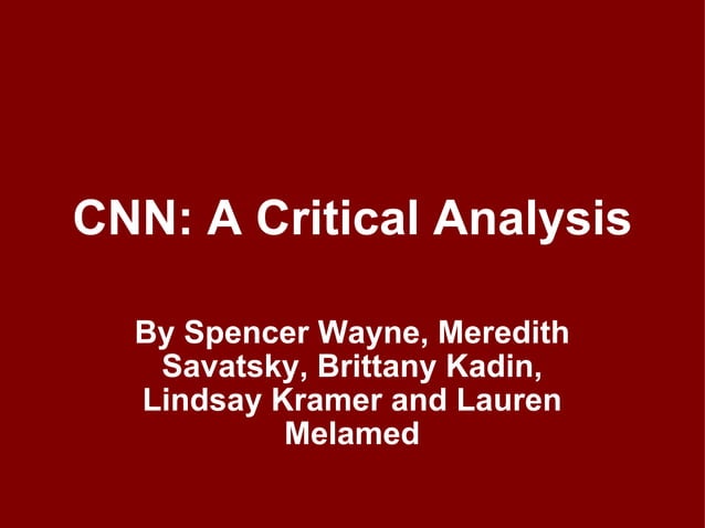 CNN Final Presentation | PPT