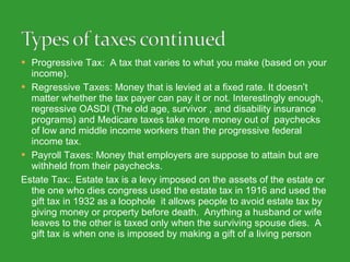 Presentation on Taxes | PPT
