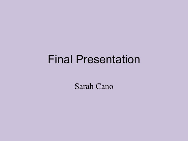 Final presentation | PPTX