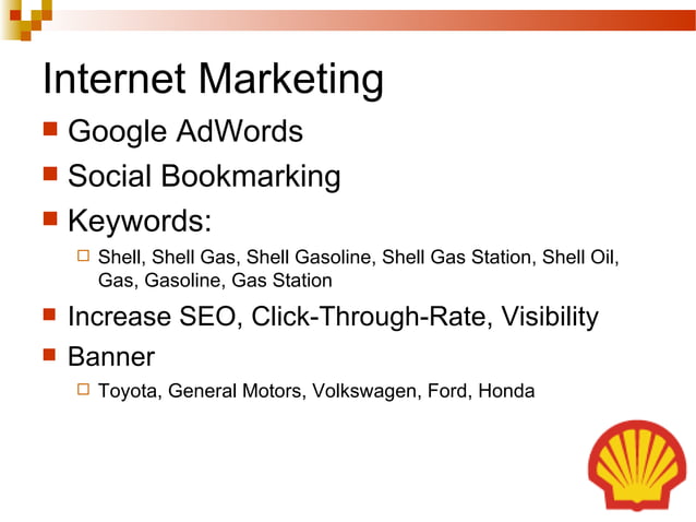 Shell Digital Marketing Strategy | PPT