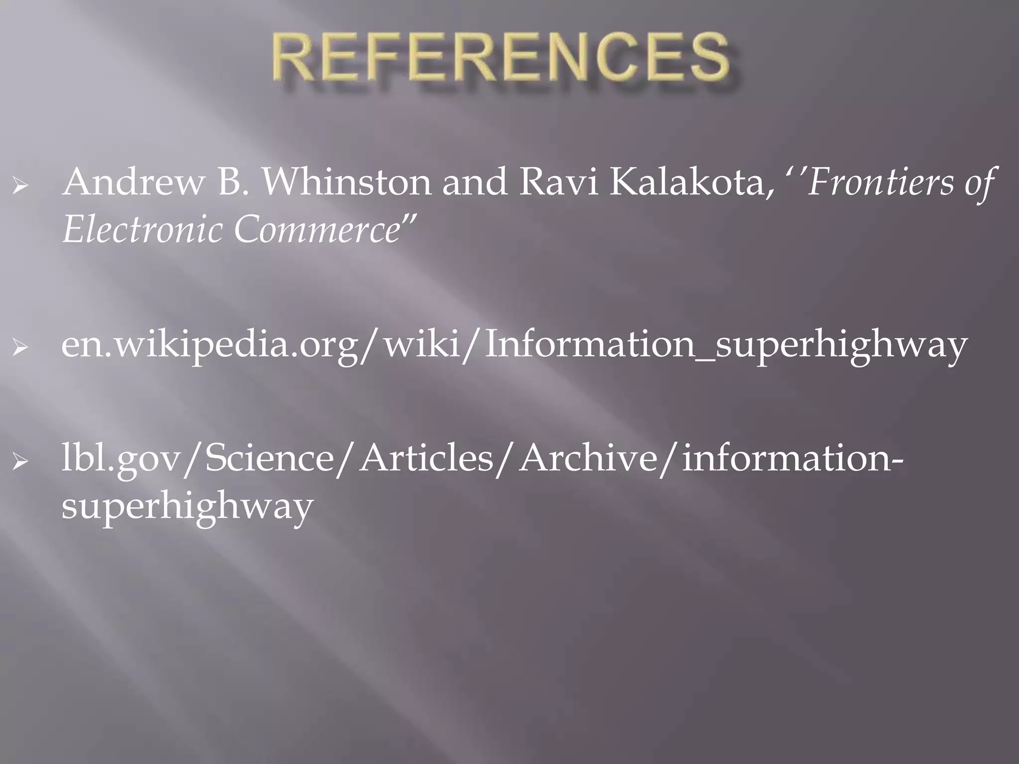 Information Super Highway | PPTX