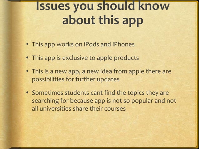 iTunes U Final presentation | PPT