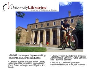 Undergraduate Use and Expectations of CU Boulder Libraries | PPT