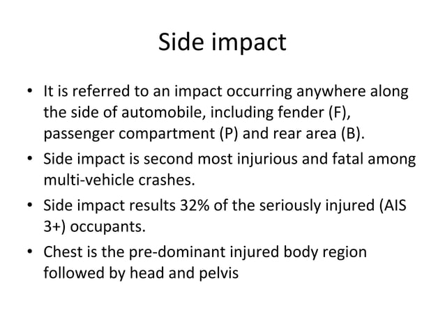 Crashwortiness and Occupant Protection | PPT | Physics | Science