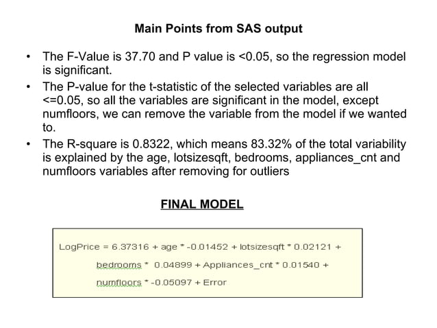 Prediction Of House Price Using Multiple Regression Ppt